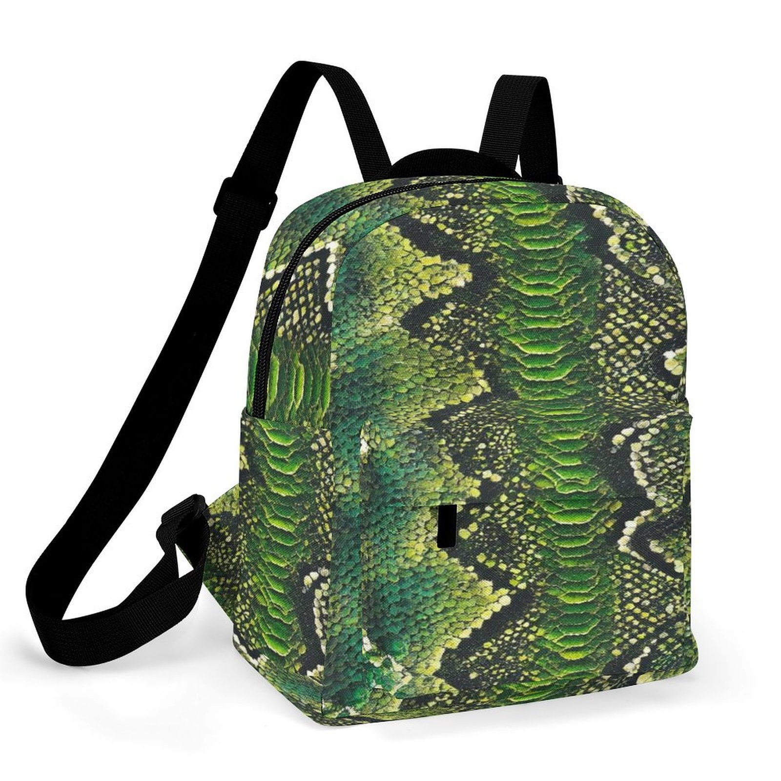 Green Snakeskin Seamless Pattern Repeat Small Backpack Cute Mini ...
