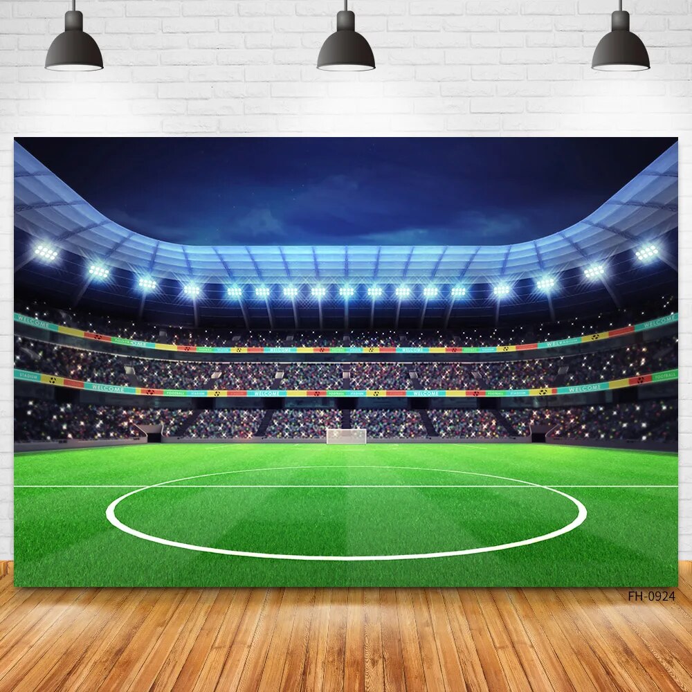 Green Soccer Field Football Photography Backdrops Stadium Backgrounds ...