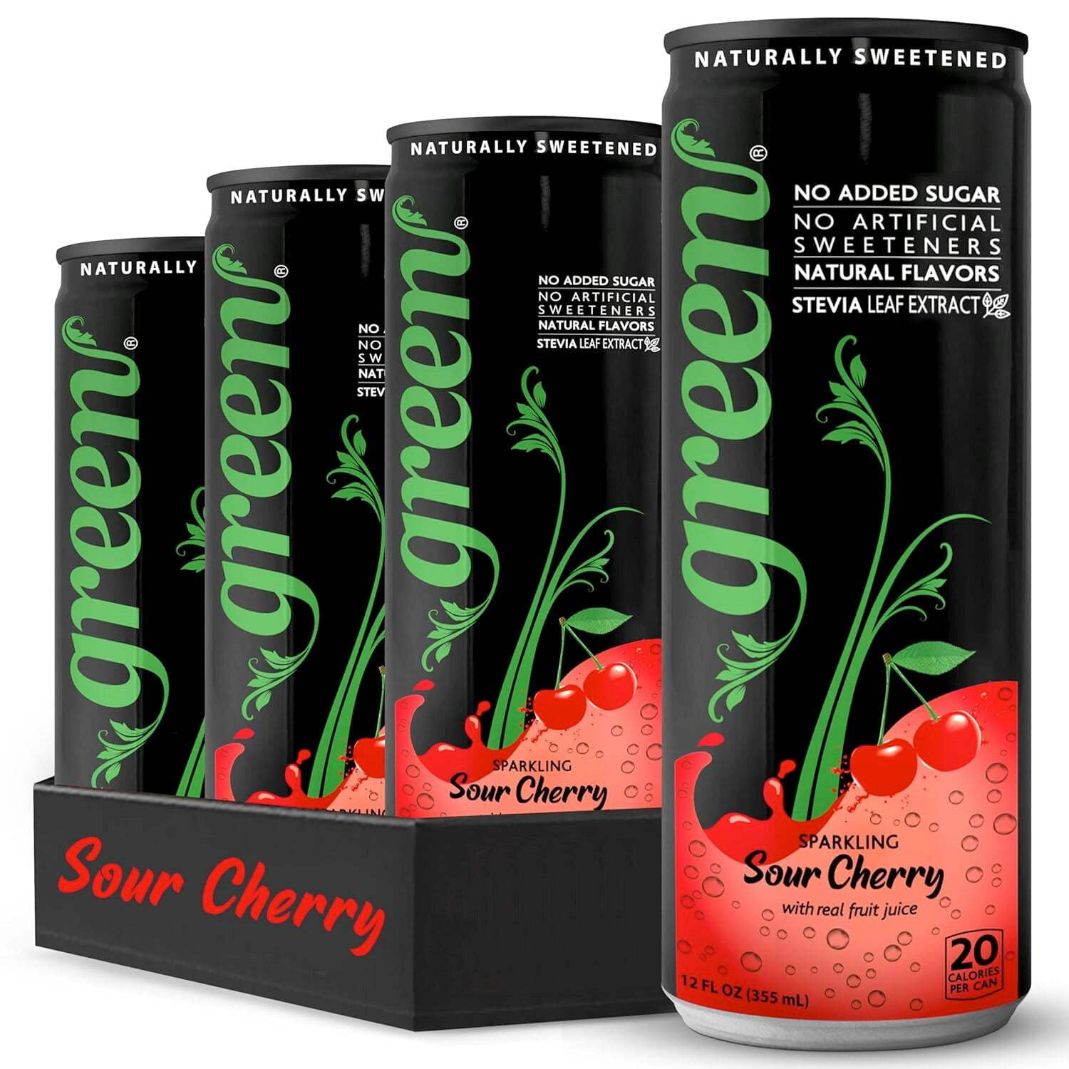 Green Sour Cherry- No added Sugar, 10% Real Sour Cherry Juice, 20 ...