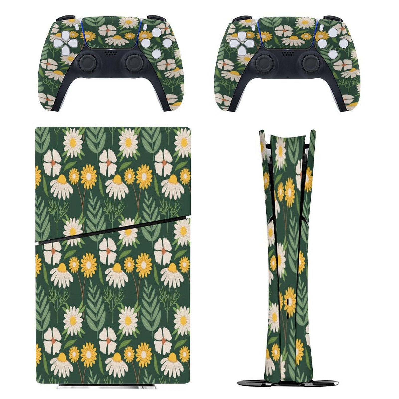 Green Space, Flowers PS5/PS5 Slim Digital Disc Skin Sticker For Console ...