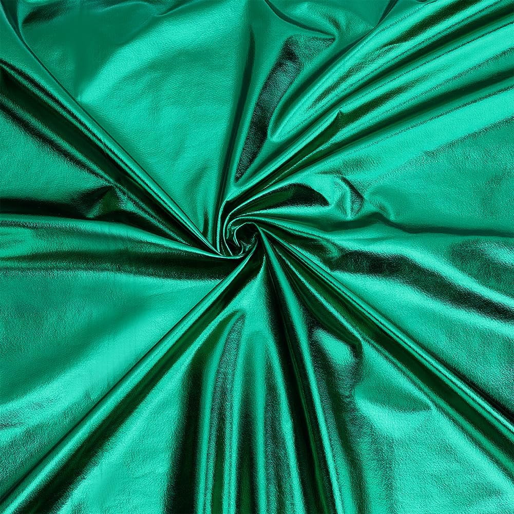 Green Sparkly Hologram Spandex Fabric 1.1yards×59inch Shiny Polyester ...