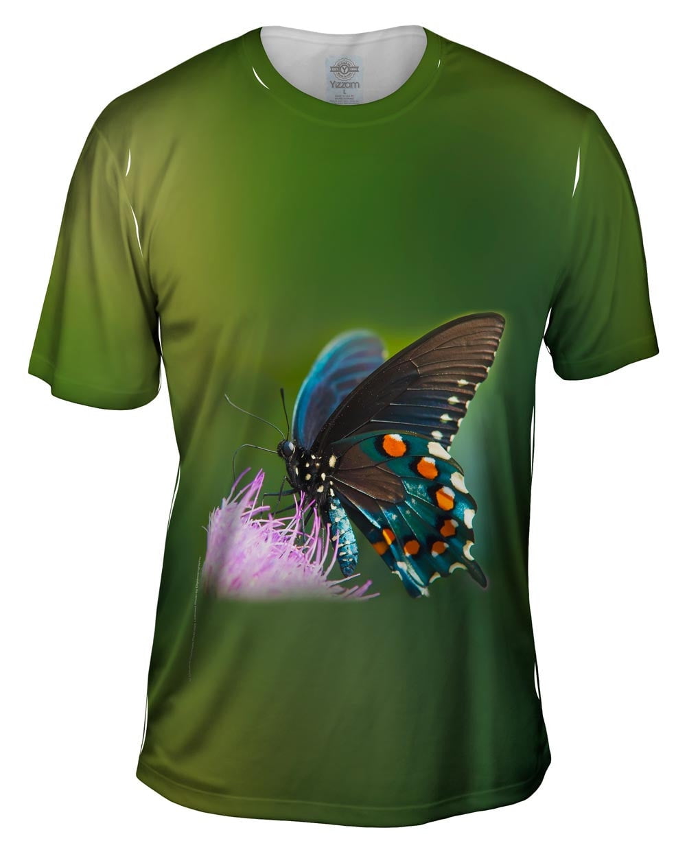 Green Spotted Butterfly Mens T-Shirt All Over Print - Walmart.com