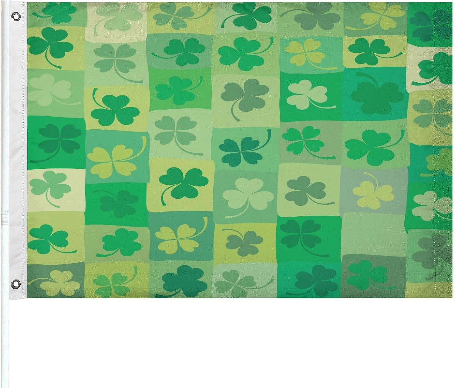 Green St Patrick Flag Outdoor Garden Flag for Outside Funny Flags with ...