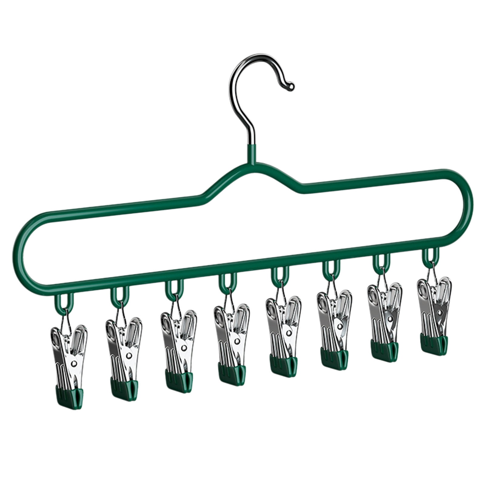 Green Stainless Steel Hook Drying Rack With Clips Multifunctional ...