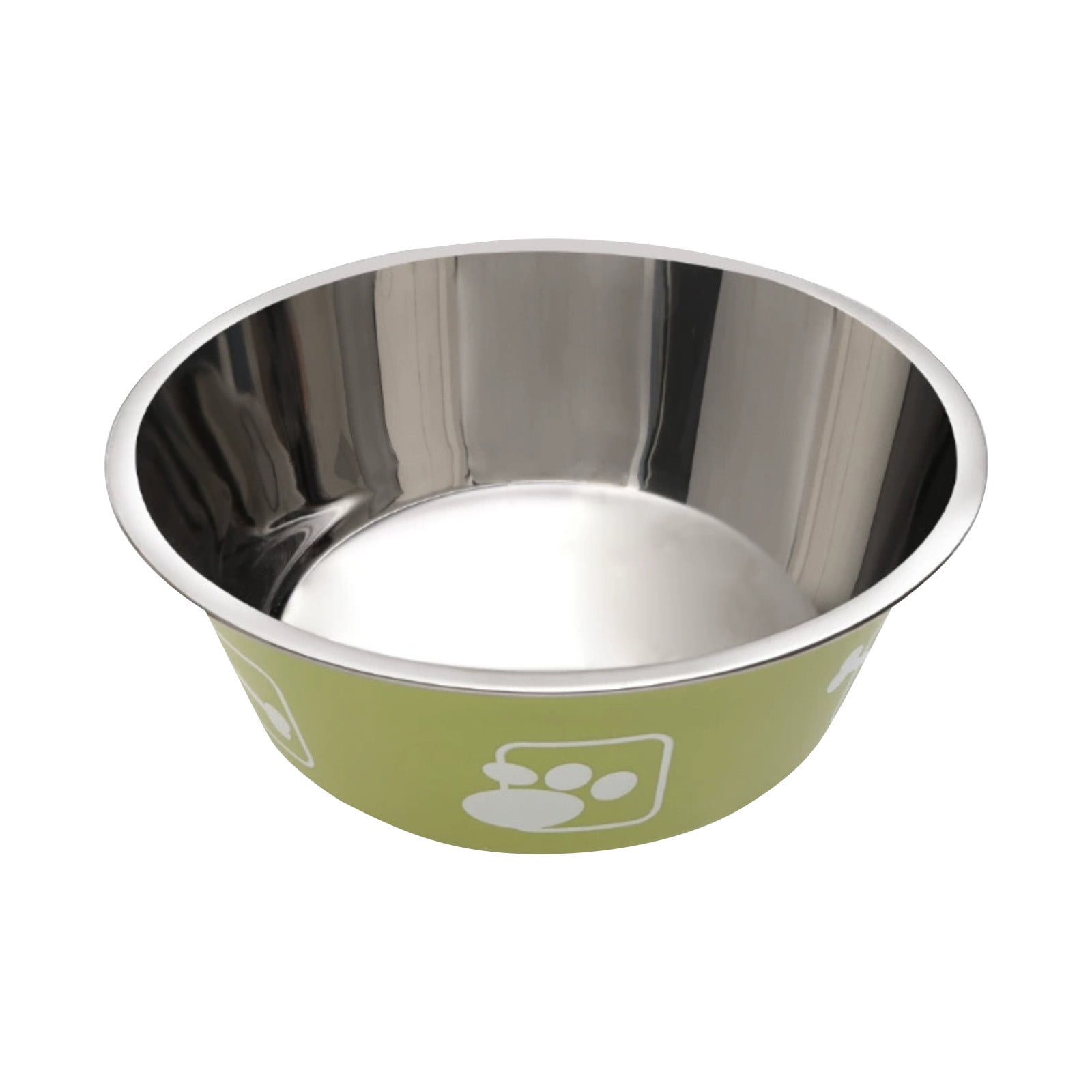 Green Stainless Steel Pet Bowl With Drop Feeding Design For Dogs And ...