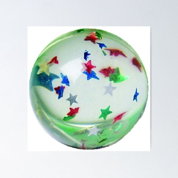 Green Star Bouncy Ball Poster, UNFRAMED-12x18 - Walmart.com