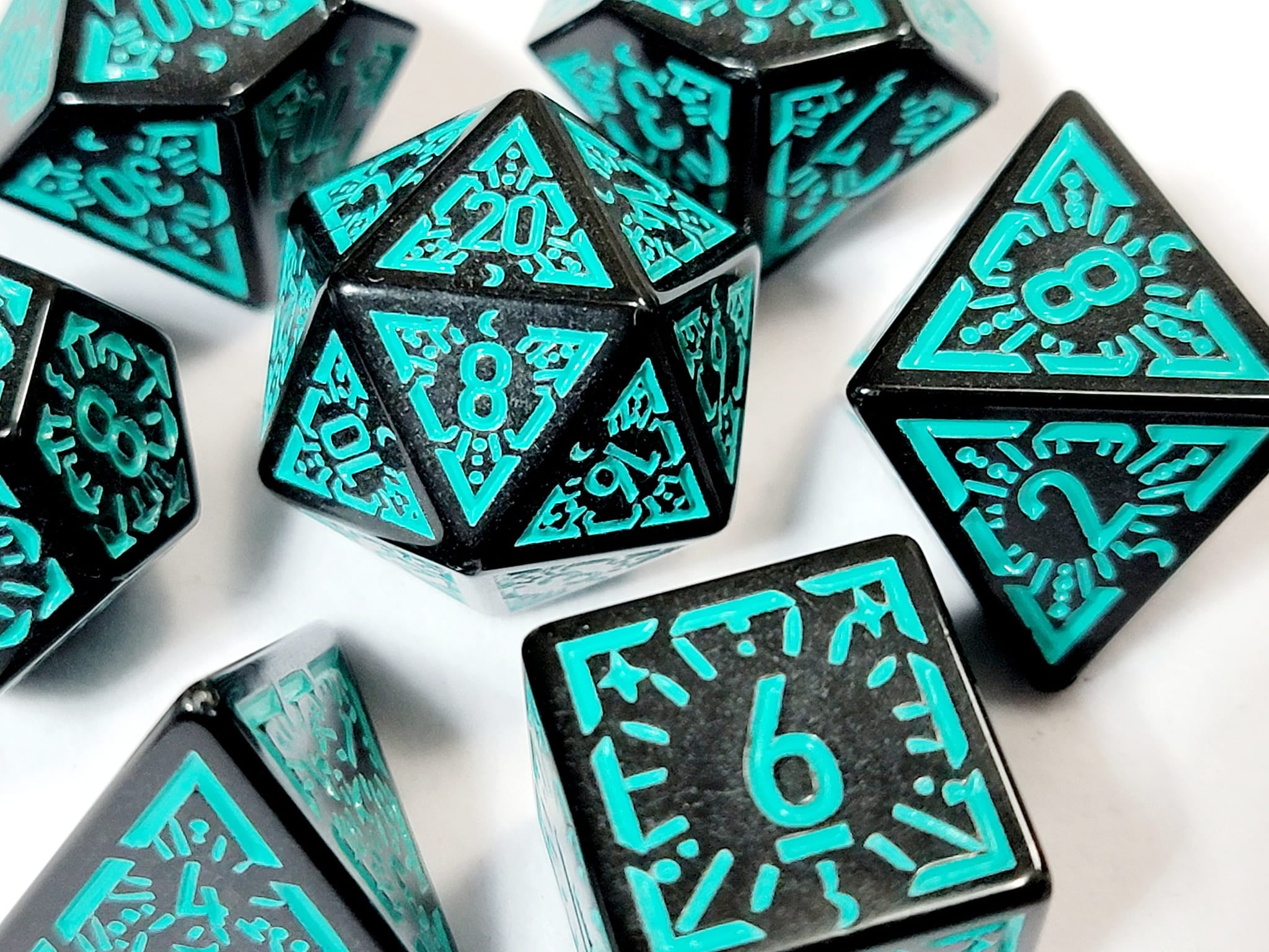 Green Starburst XL Dnd Dice Set | Dungeons and Dragons | Colossal Dice ...