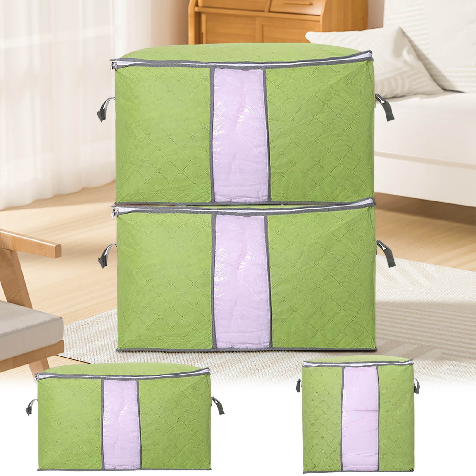 Green Storage Clothes Bins Closet Bags, Containers Organizer Boxes ...