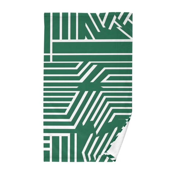 Green Stripe Design Bath Towel 100% Cotton Soft Thick High Absorbency ...