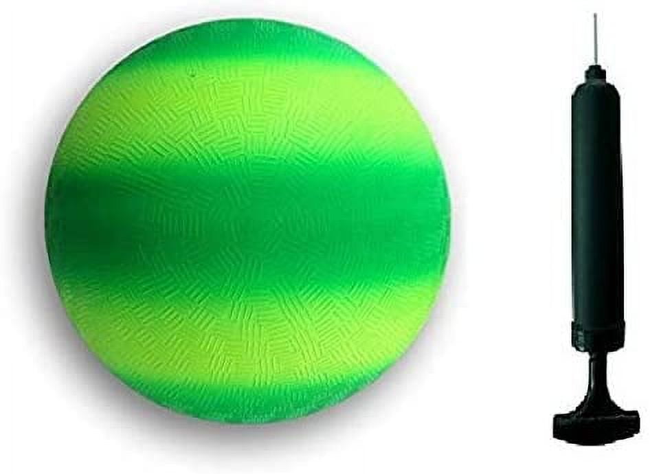 Green Stripe Playground Ball with Air Pump and Needle, Bouncy Ball ...
