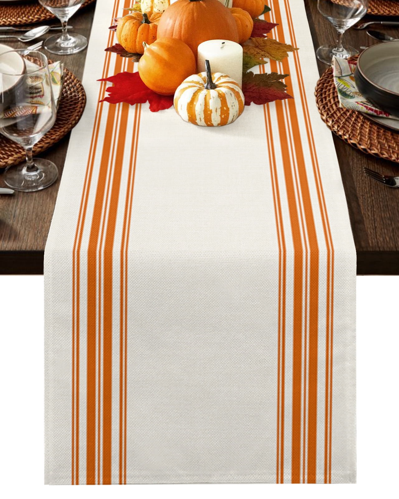 Green Stripe Solid Texture Table Runner Home Wedding Table Flag Mat ...