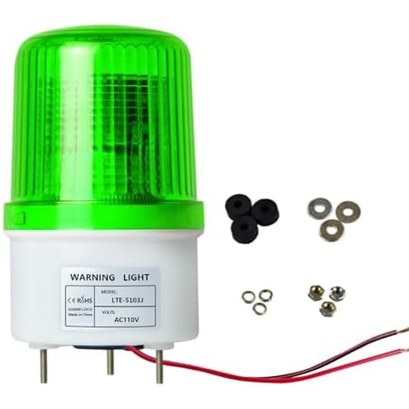 Green Strobe Lights AC110V-120V LED Emergency Safety Flashing Beacon ...