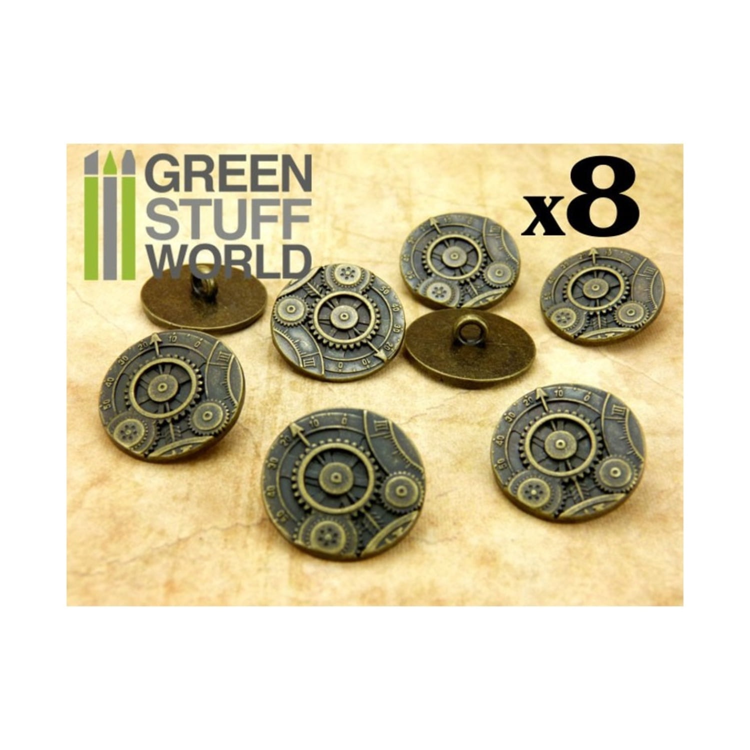 Green Stuff World Gear Buttons - Bronze New - Walmart.com
