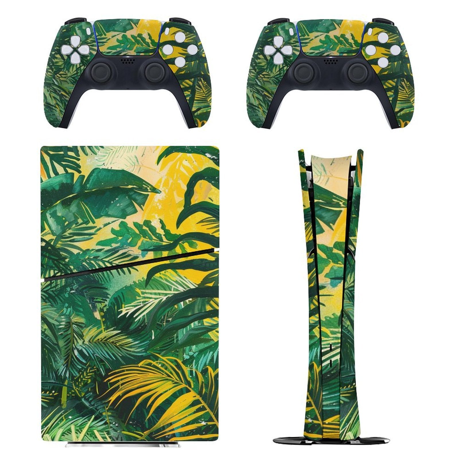 Green Summer Jungle Console Skin Bundle for PS5 Pro Slim Disc & Digital ...