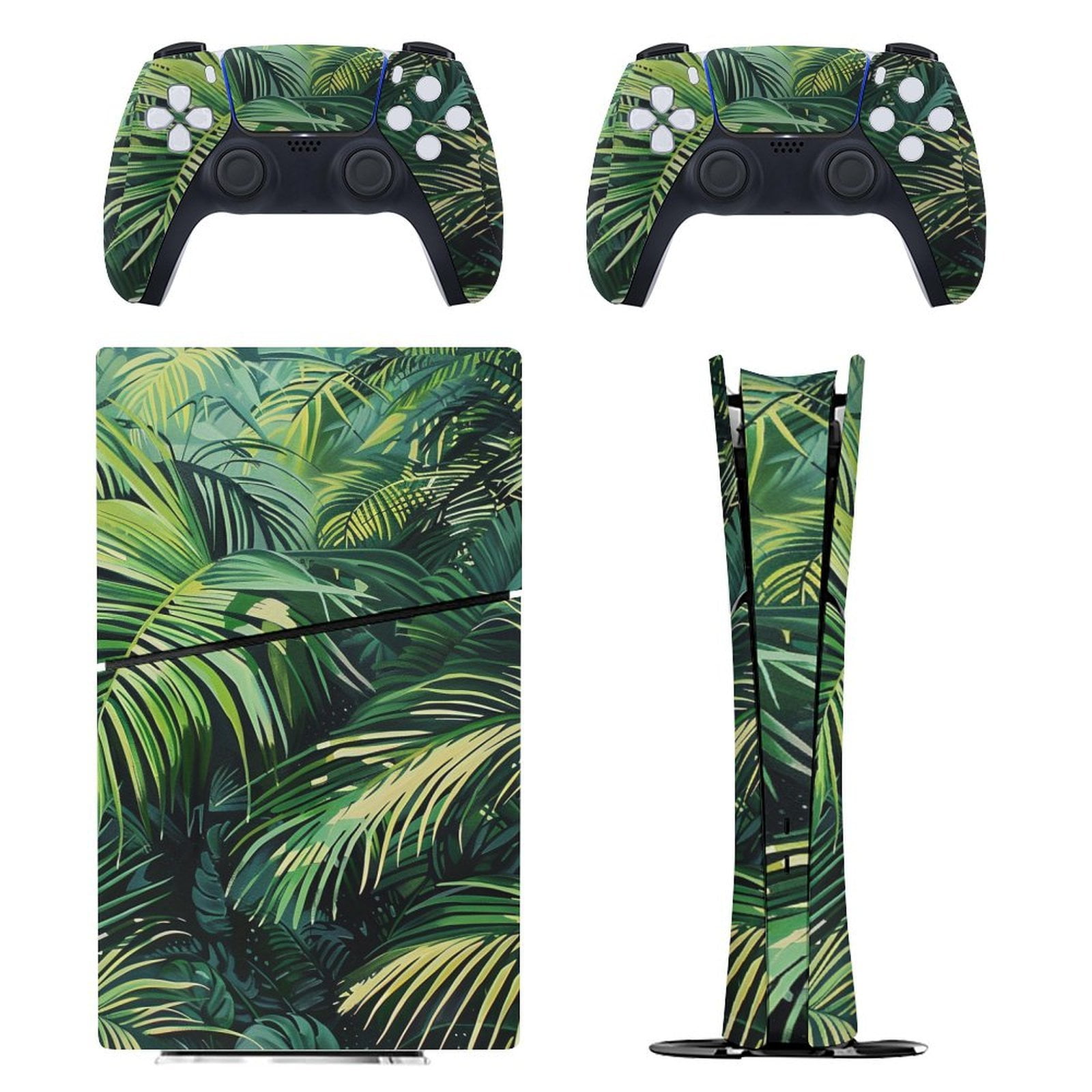 Green Summer Jungle Console Skin Bundle for PS5 Pro Slim Disc & Digital ...