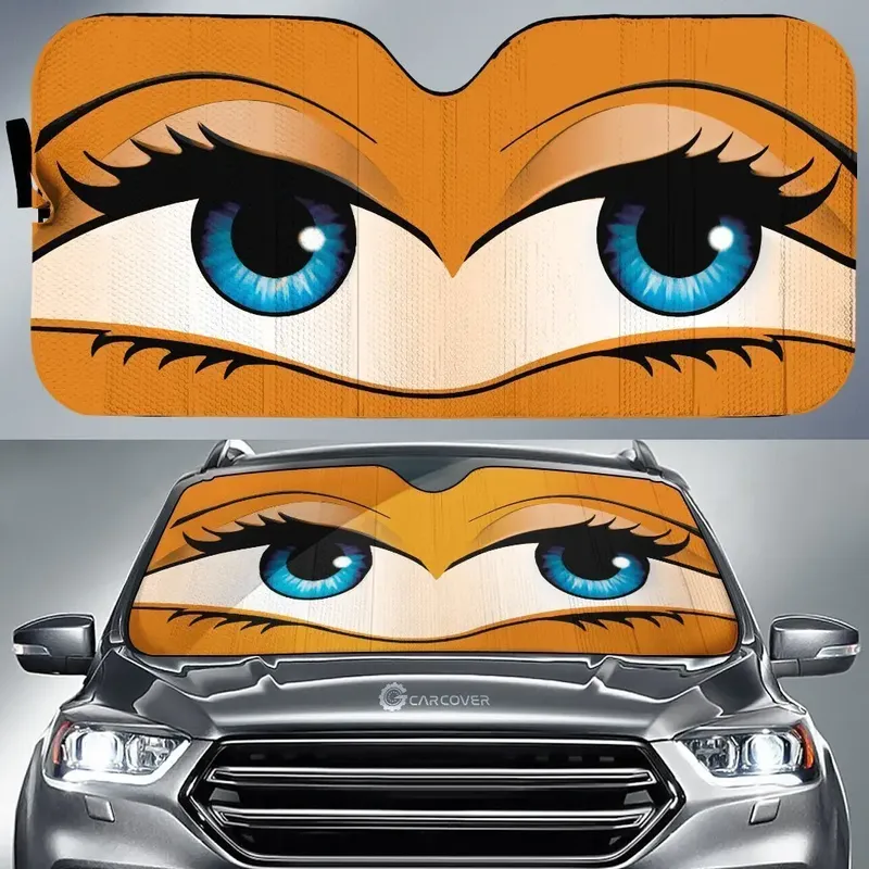Green Sunshades Reflector Anti Uv Protector Evil Eyes Custom Car Sunshade Auto Sunshade