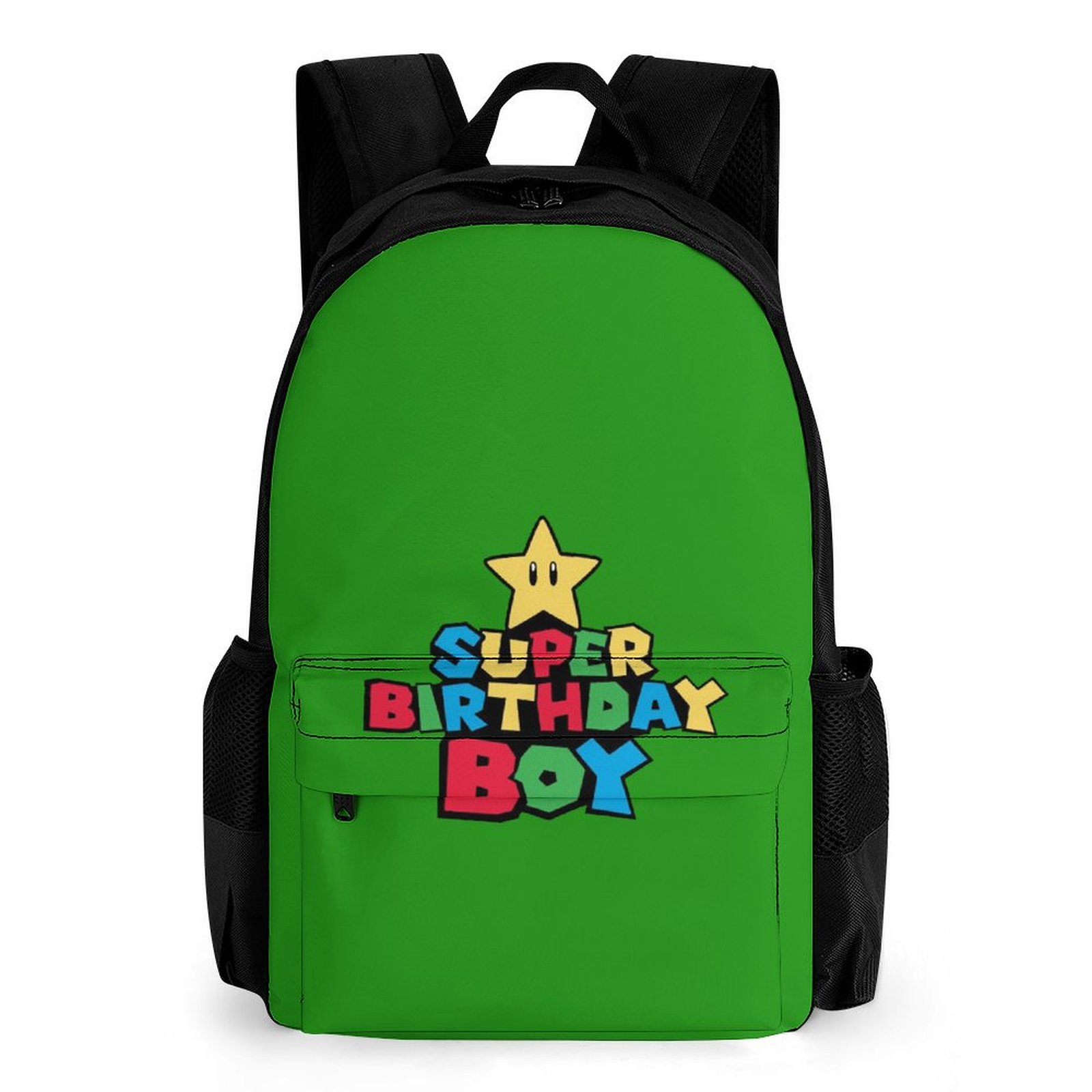 Green Super Mari-o Star Backpack with Adjustable Straps Backpack for ...