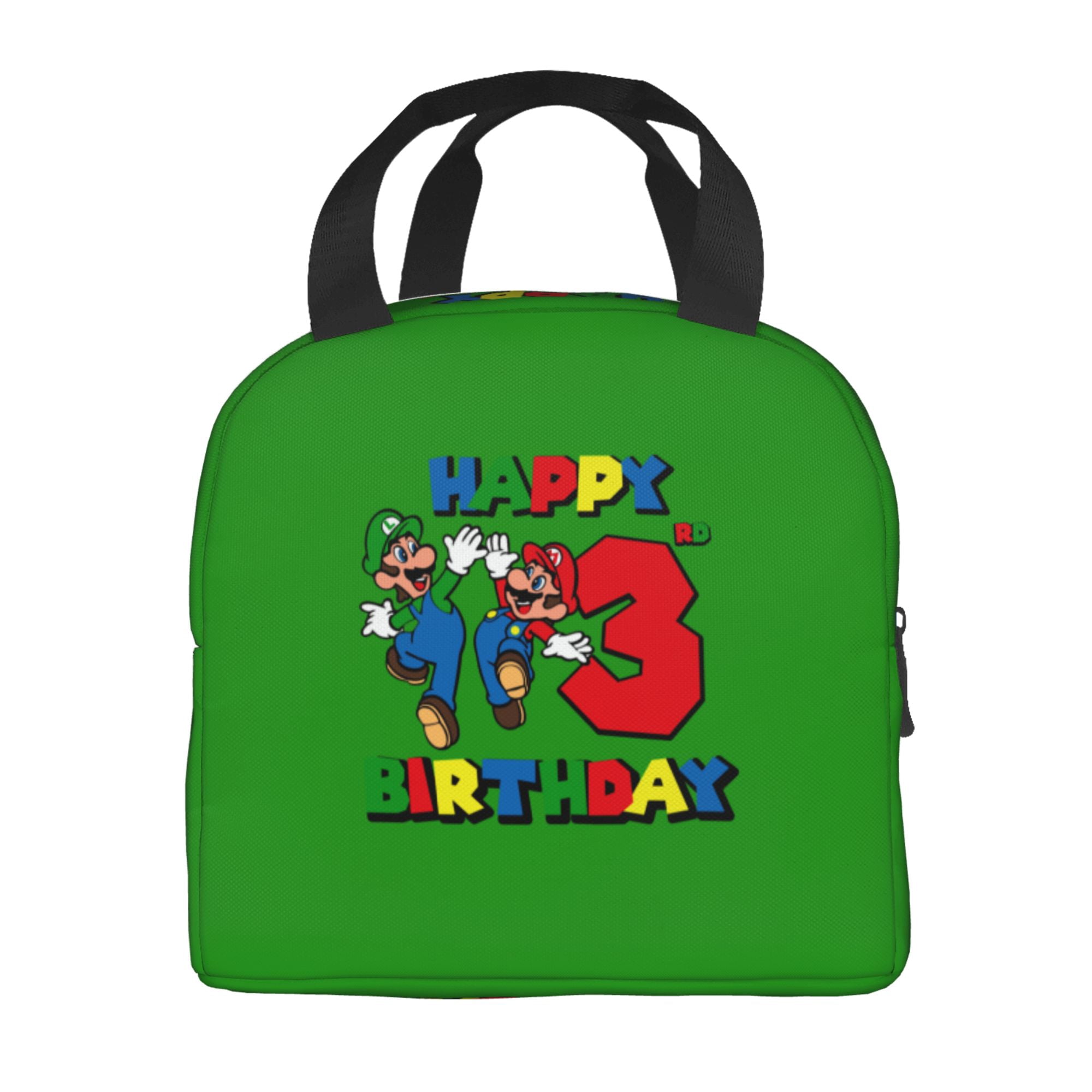 Green Super Mario Lunch Bag Reusable Insulated Lunch Box for Work ...