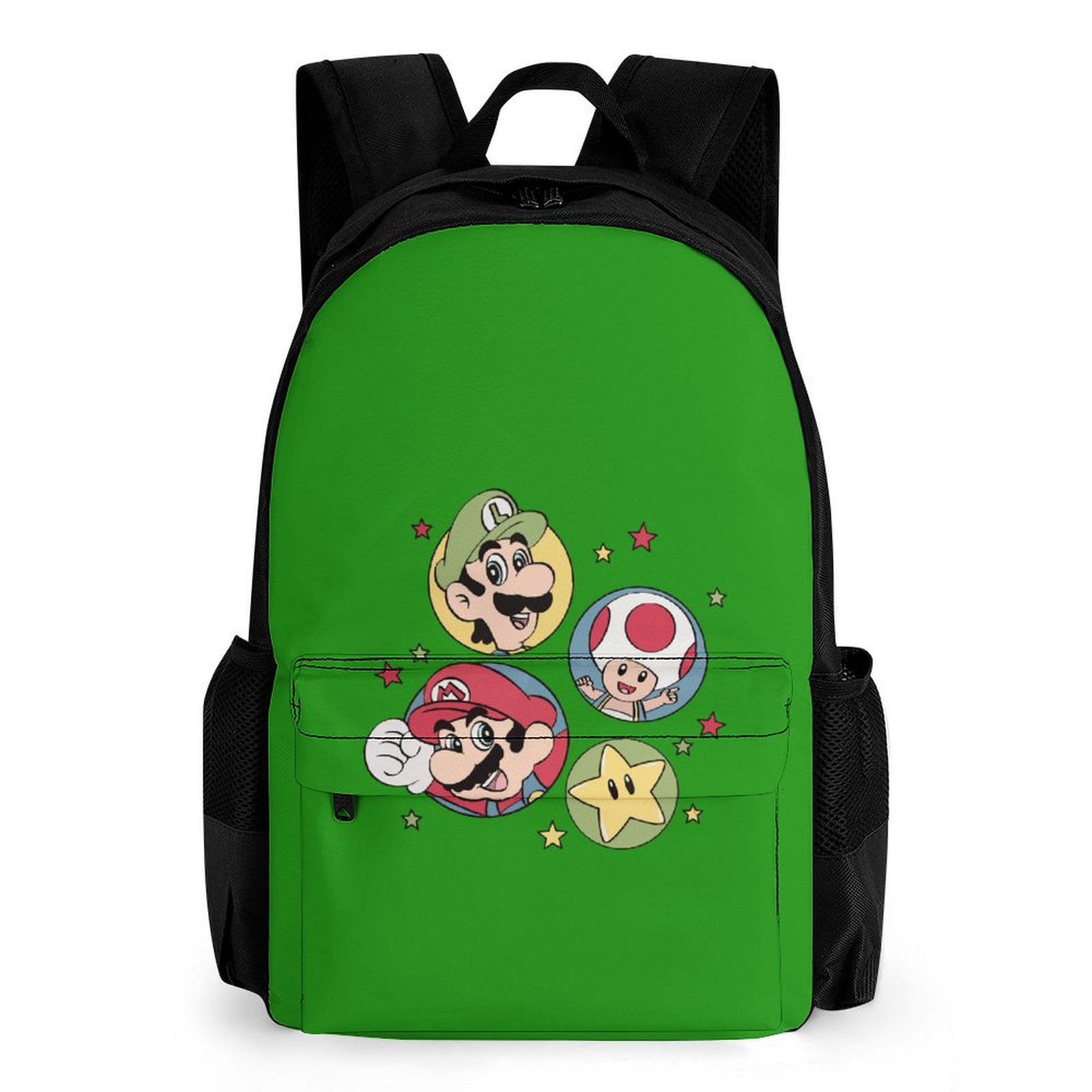 Green Mari-o Luigi Backpack with Adjustable Straps, Multiple Pockets ...