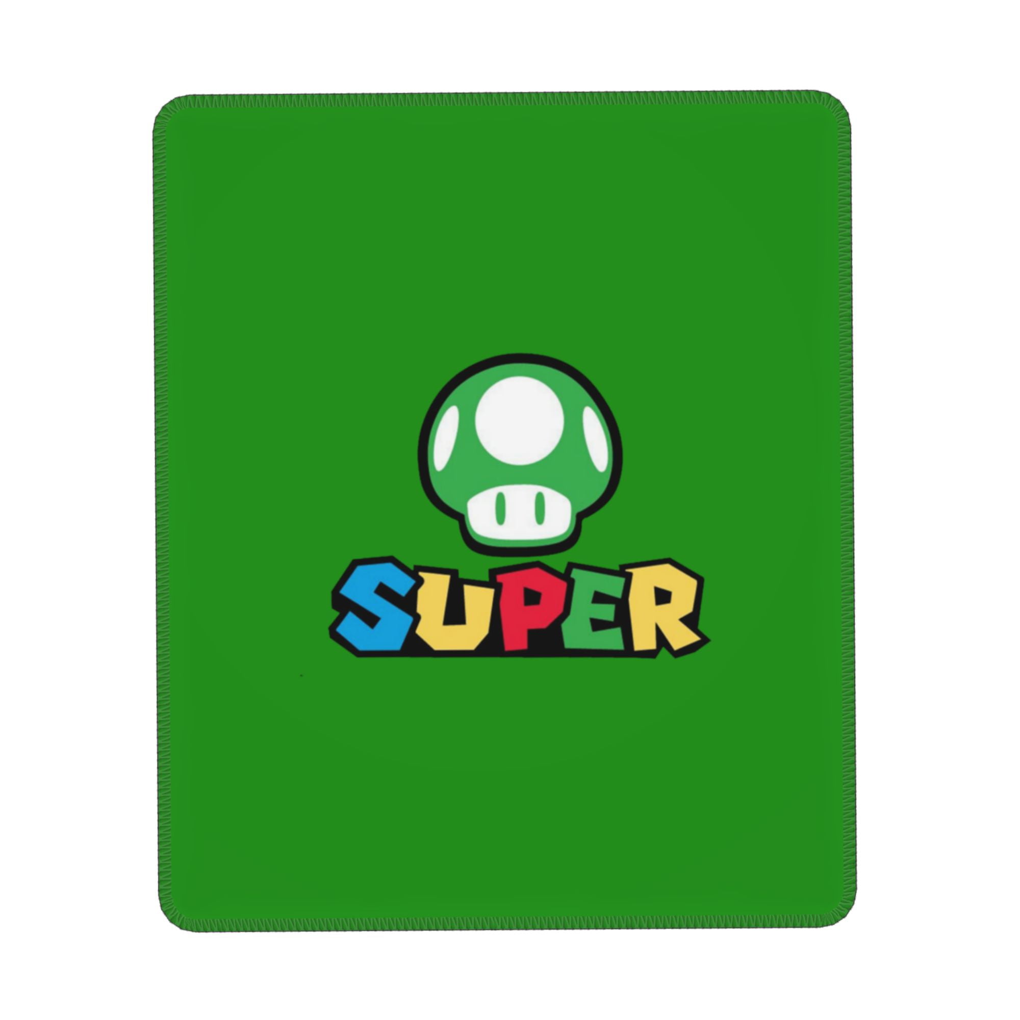 Green Super Mario Toad Rubber Lock Edge Mouse Pad (Vertical) Office ...