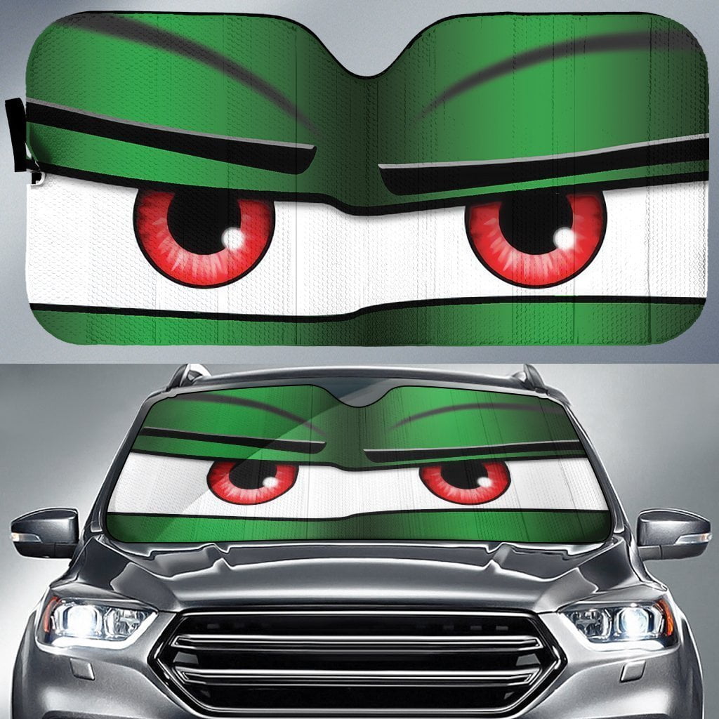 Green Suspicious Car Eyes Sun Shade Custom Car Accessories, Car ...