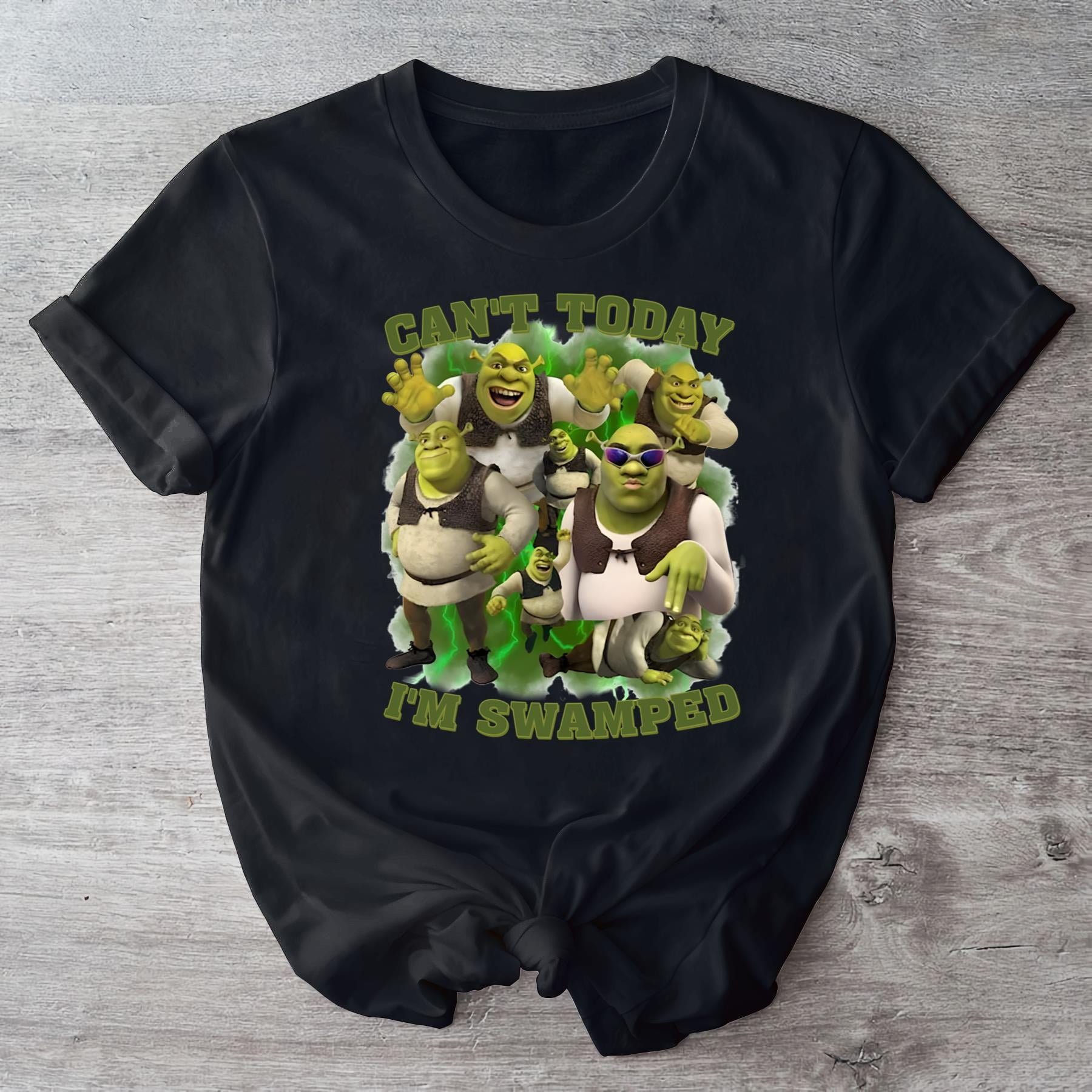 Green Swamp Day Mood Shirt, Grumpy Swamp Creature Parody Graphic Shirt ...