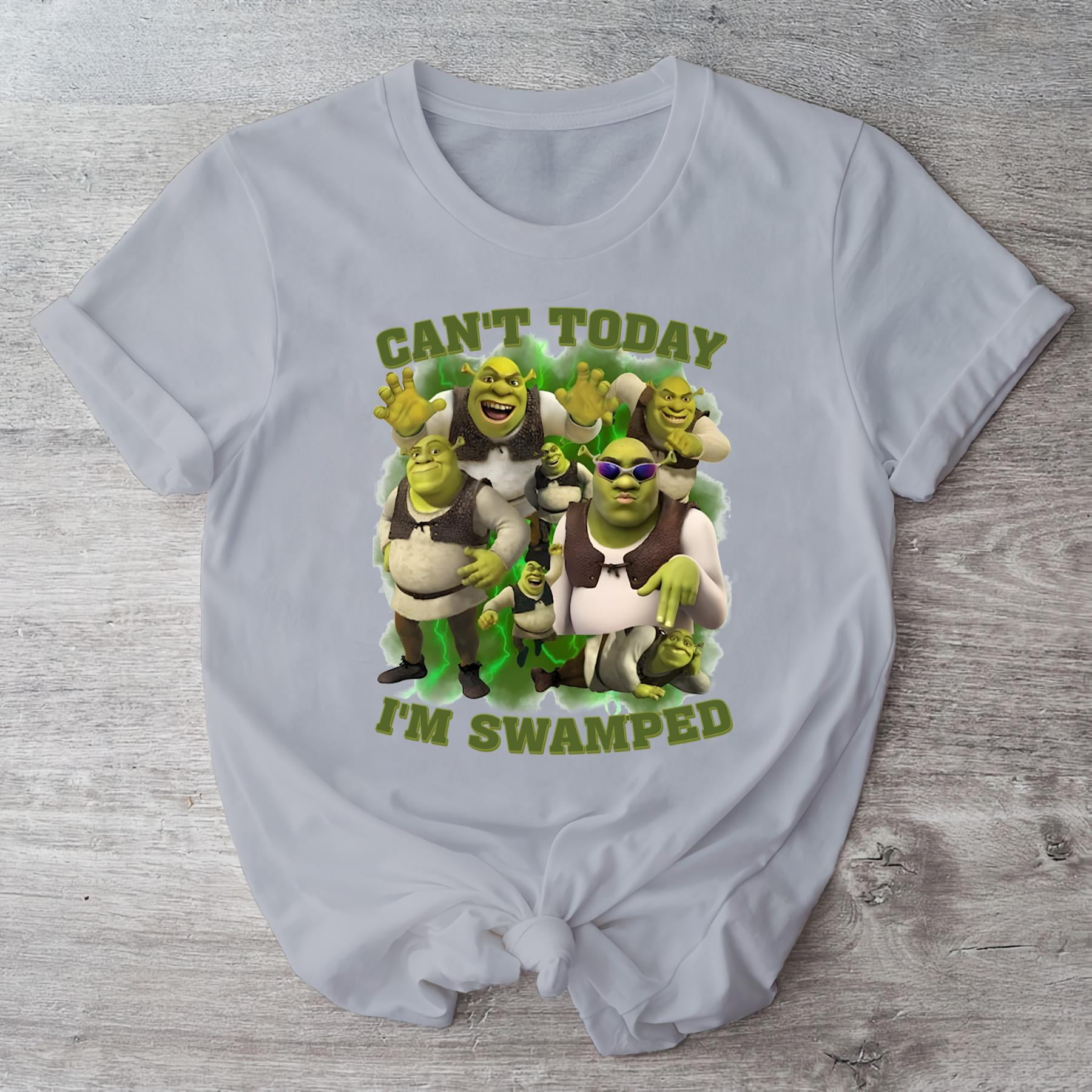 Green Swamp Day Mood Shirt, Grumpy Swamp Creature Parody Graphic Shirt ...