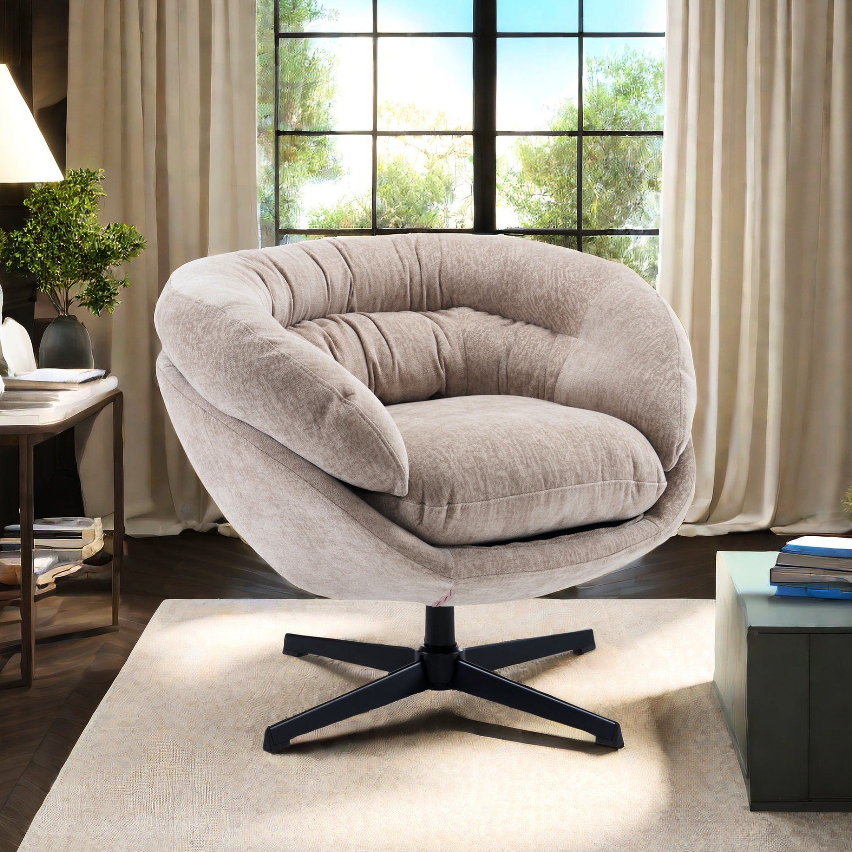 Green Swivel Accent Chair/Tranquil Color, 360°Movement/Relax in ...