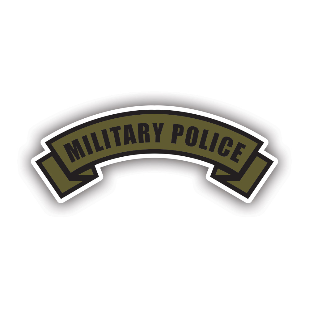 Green Tab Military Police Sticker Decal - Self Adhesive Vinyl ...