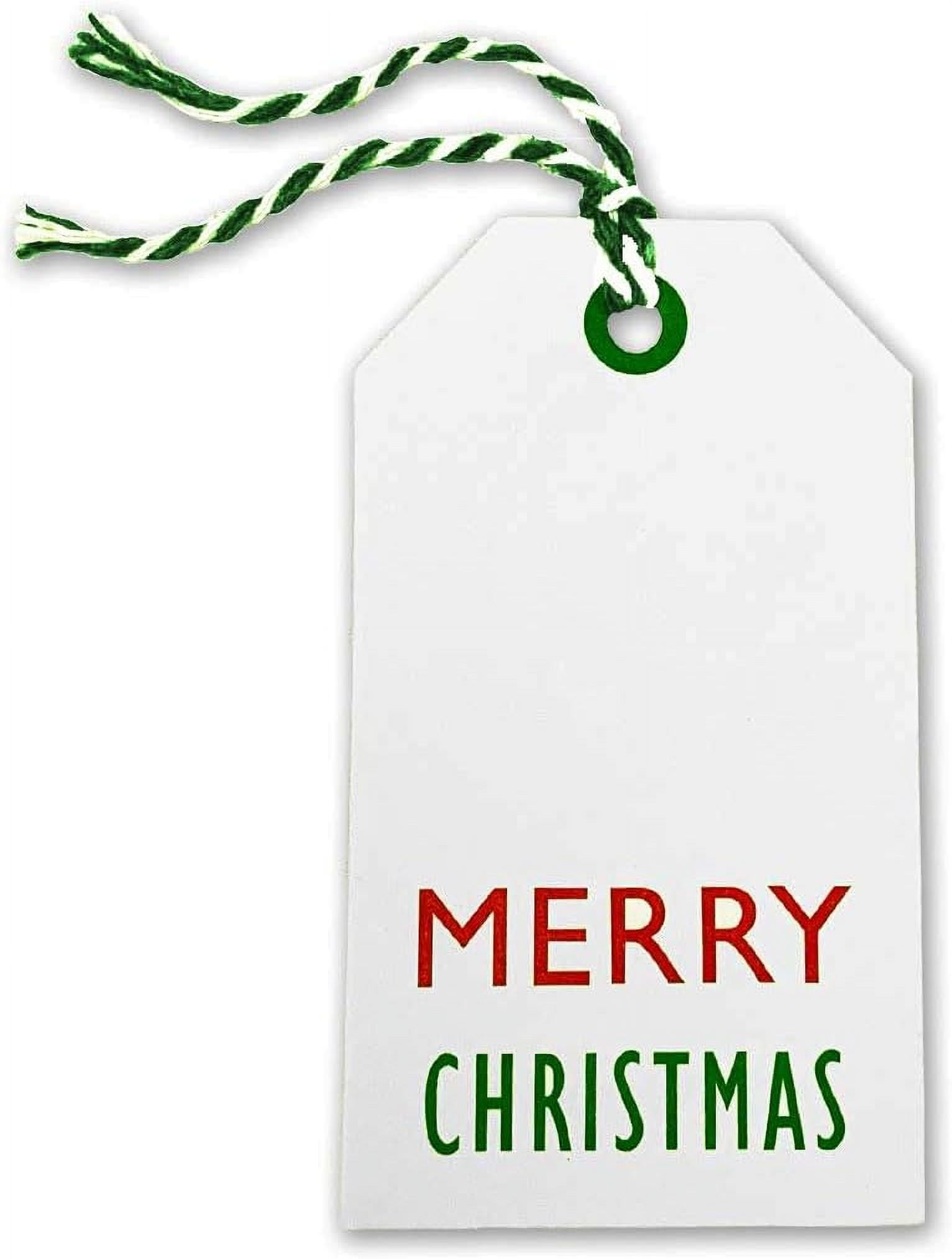 Green Tags for Gift Wrapping and Labeling (on White Kraft 25 PCS) with ...