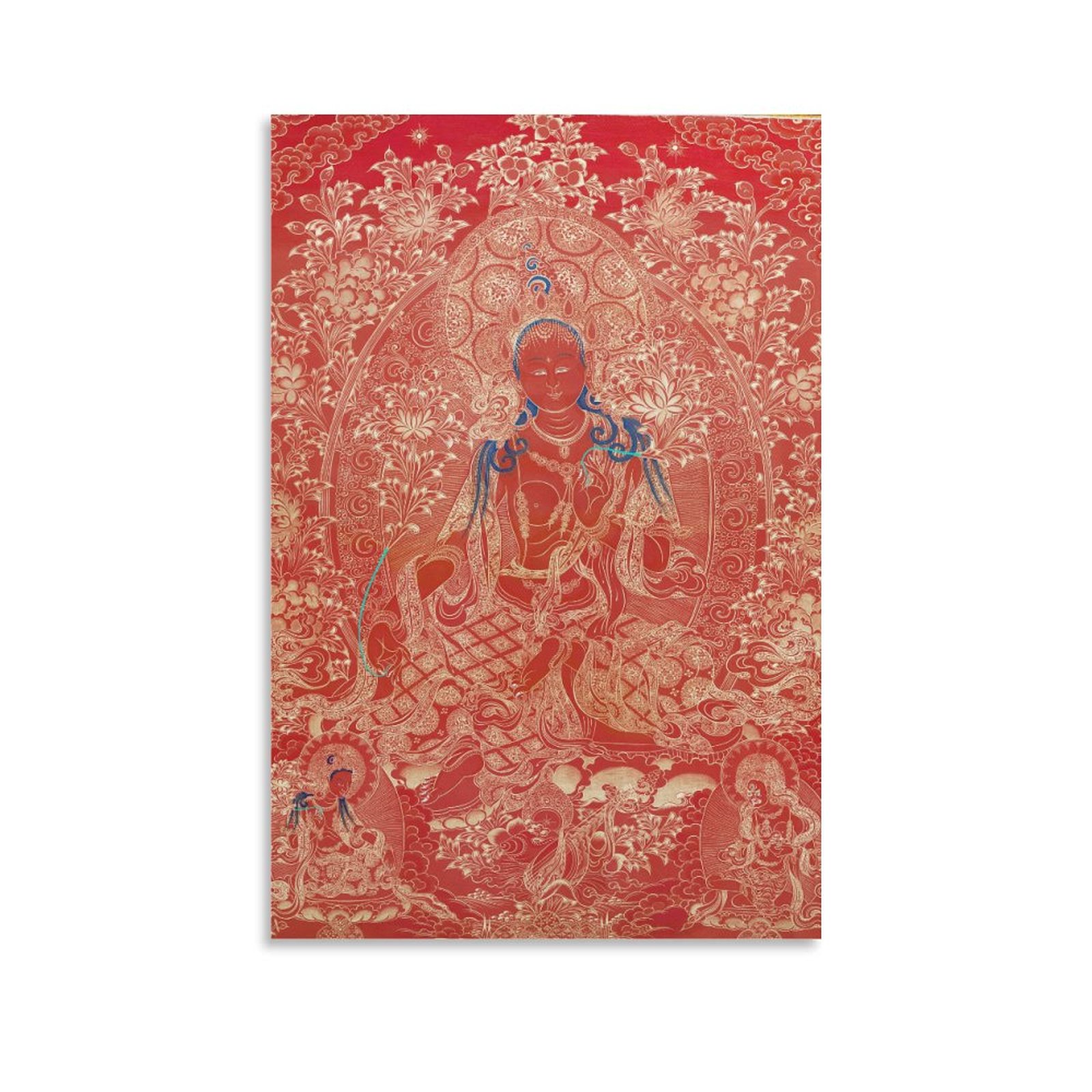 Green Tara Tibetan Thangka Painting Poster Room Aesthetic Poster Print ...