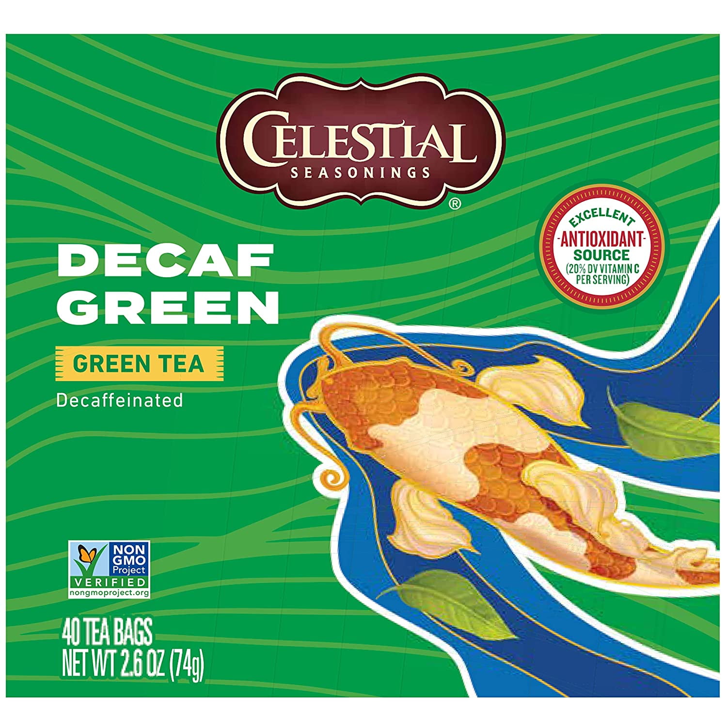 Green Tea, Decaffeinated, 40 Count (Pack of 6) - Packaging May Vary ...