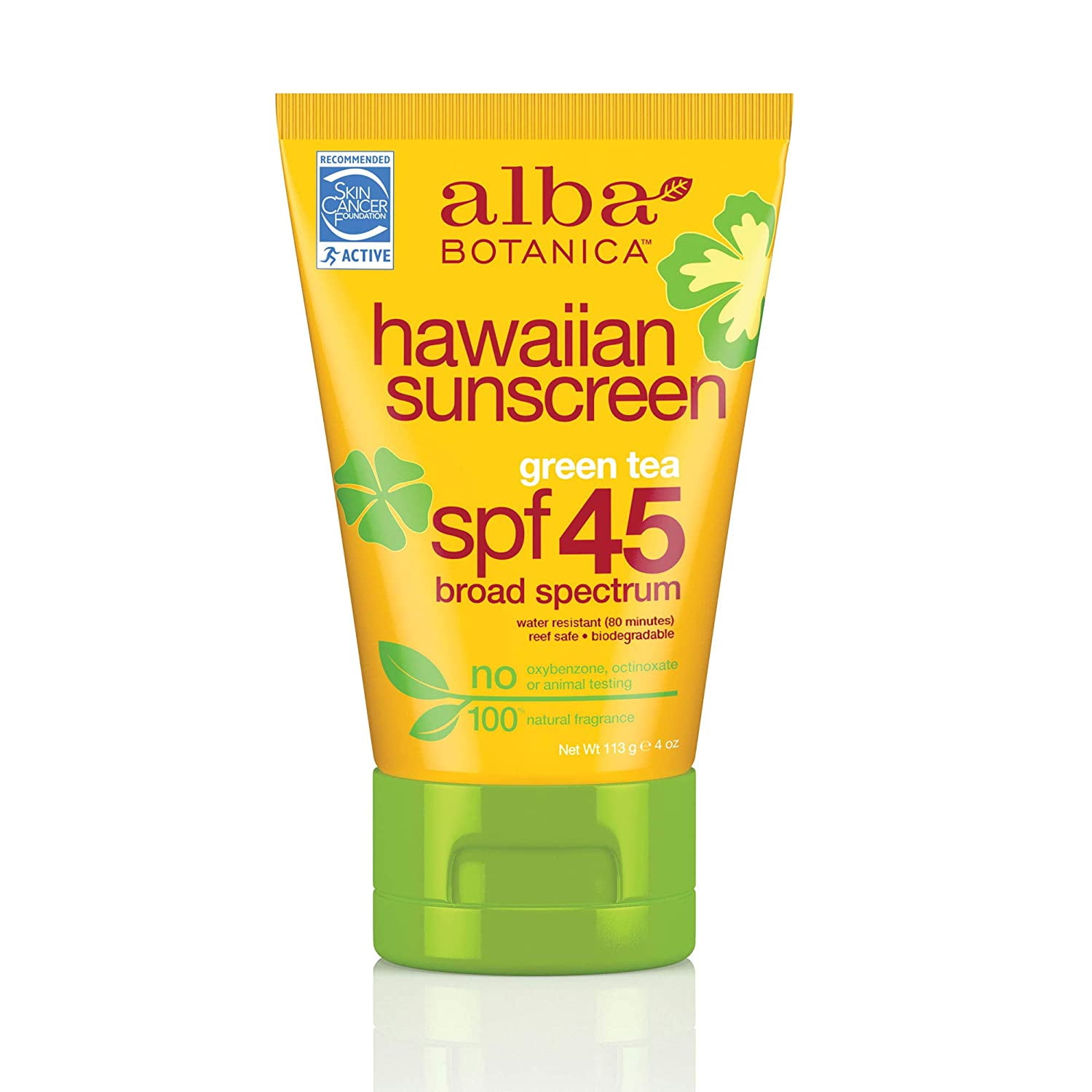 Green Tea Hawaiian SPF 45 Sunscreen, 4 oz. (Pack of 2) - Walmart.com