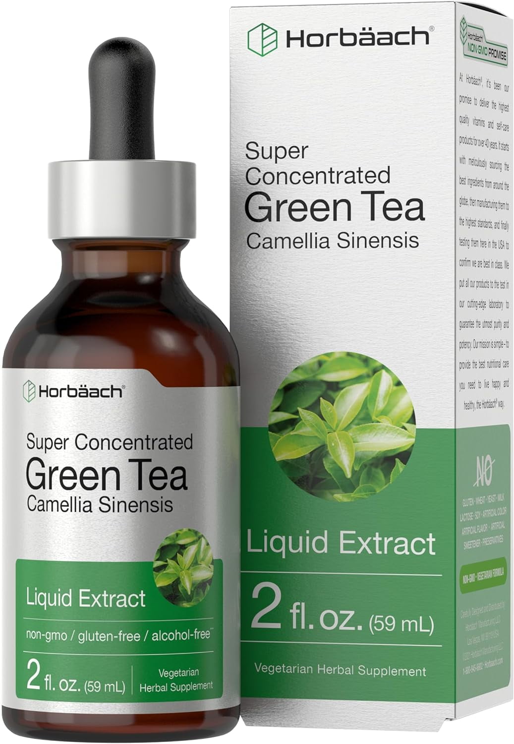 Horbaach's Super Antioxidants Green Tea Liquid Extract | Herbal ...