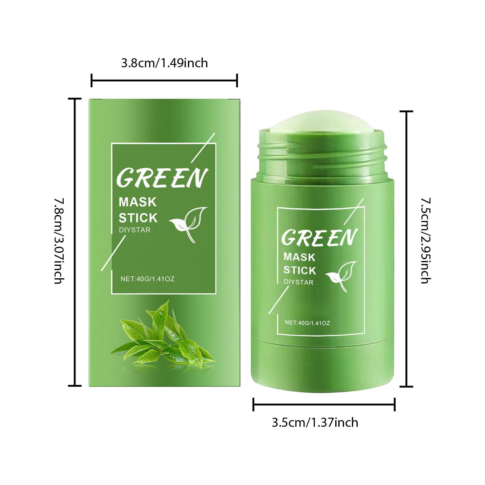 Green Tea Mask Stick,Blackhead Remover Mask,Green Mask Stick for Face ...