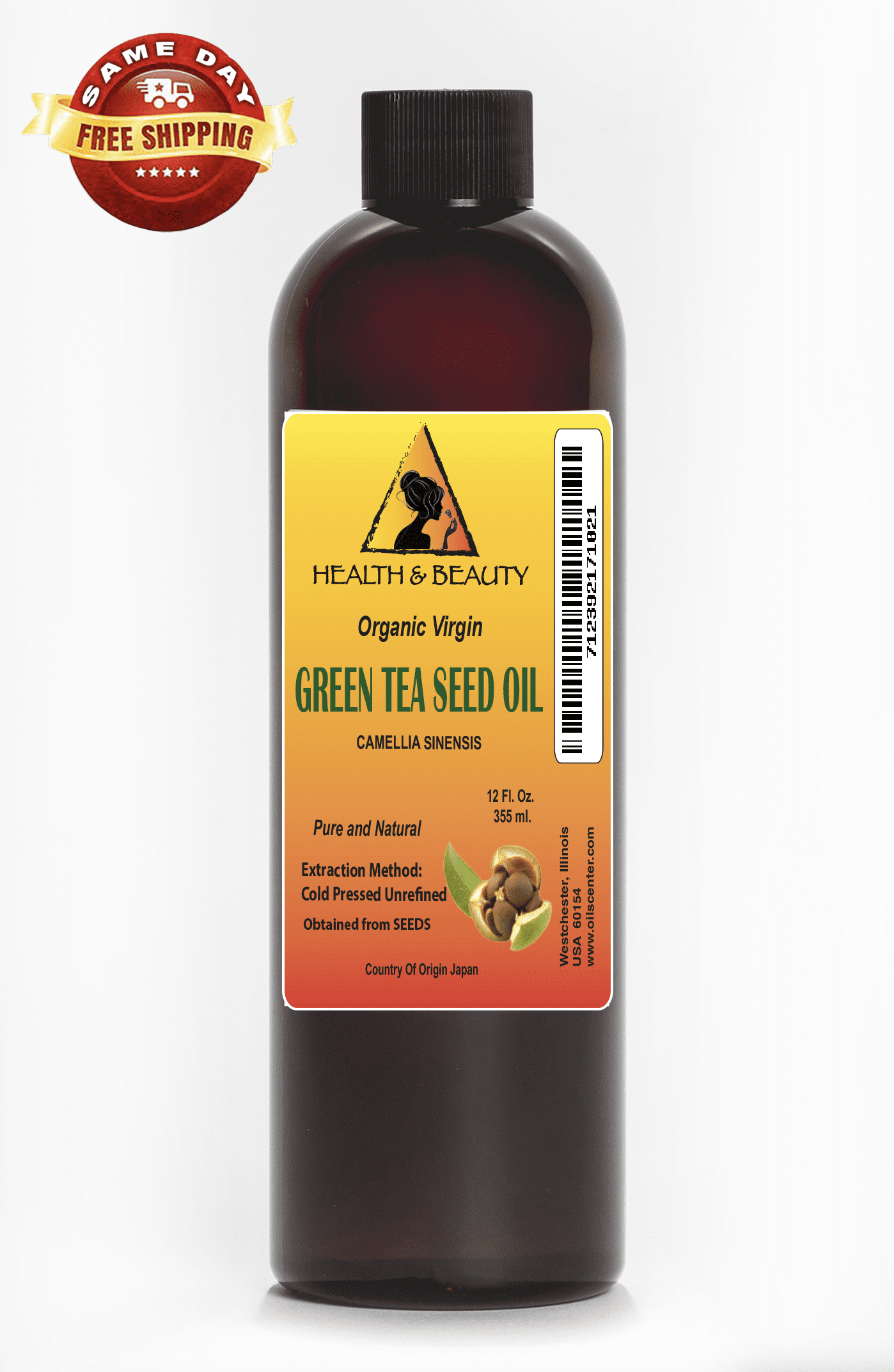 Green Tea Seed Oil Unrefined Organic Cold Pressed Virgin Natural Raw ...