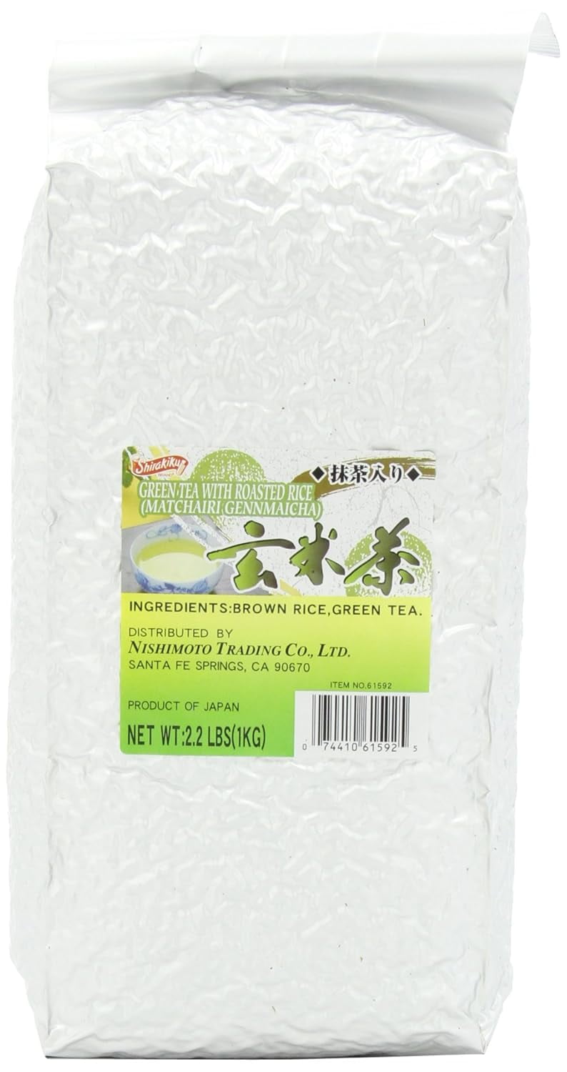 Green Tea with Roasted Rice, Matchairi , Genmaicha, 2.2-Pound Packages ...