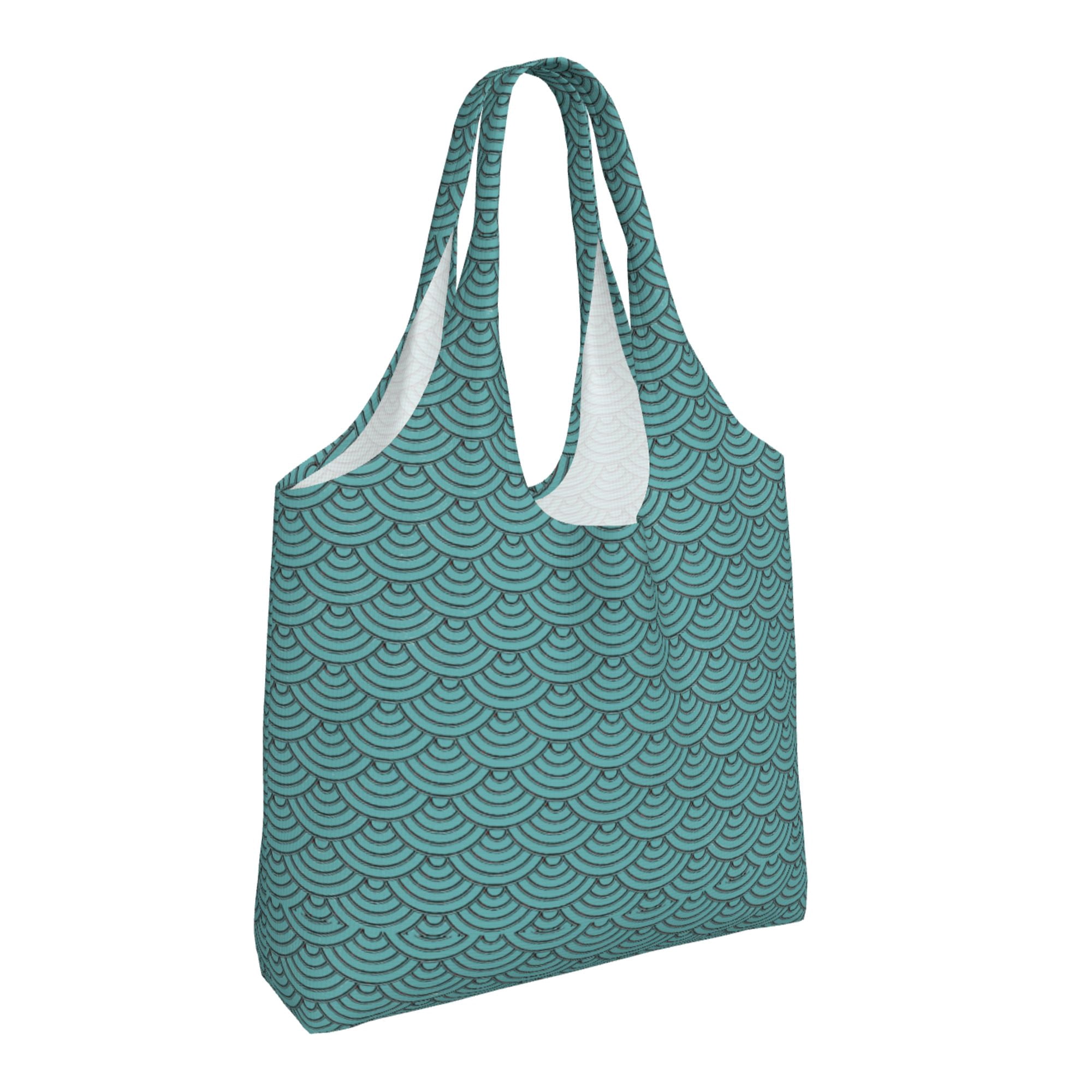 Green-Teal-Mermaid-Fish-Scales Canvas Tote Pocket For Women,Totes Bag ...