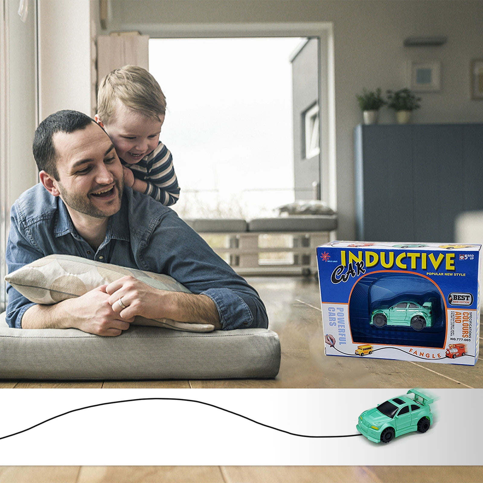 Green Technology Line Drawing Sensor Pen Car Childrens Toy Automatic ...