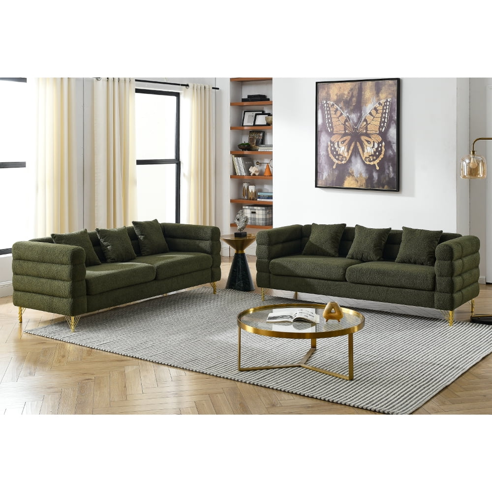 Green Teddy 3-Seater Sofa Modern Stylish Cozy Living Room Couch ...