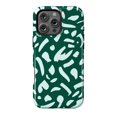 Green Terrazzo Funky Boho Pattern Design iPhone Case 17 16 15 14 13 12 ...