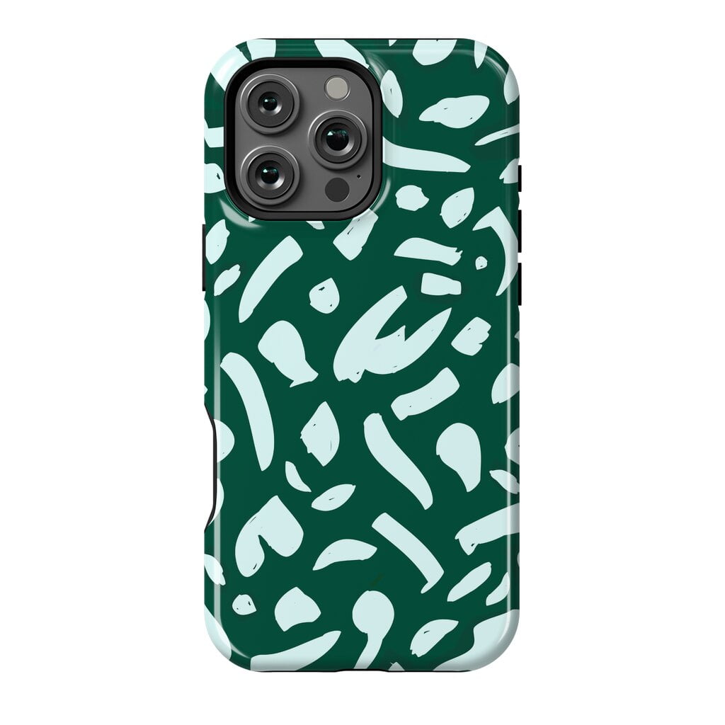 Green Terrazzo Funky Boho Pattern Phone Case for iPhone 11 12 13 14 15 ...