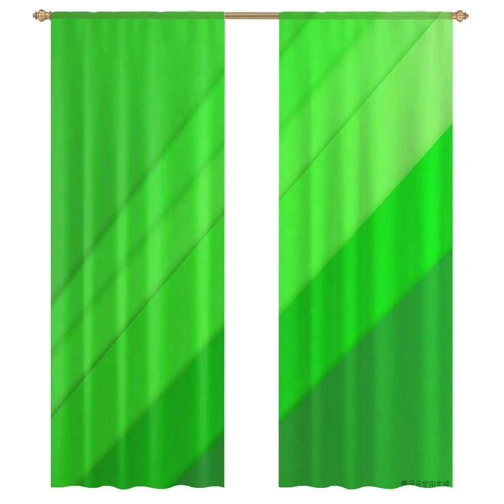 Green Texture Background Tulle Curtains For Living Room Chiffon Sheer ...