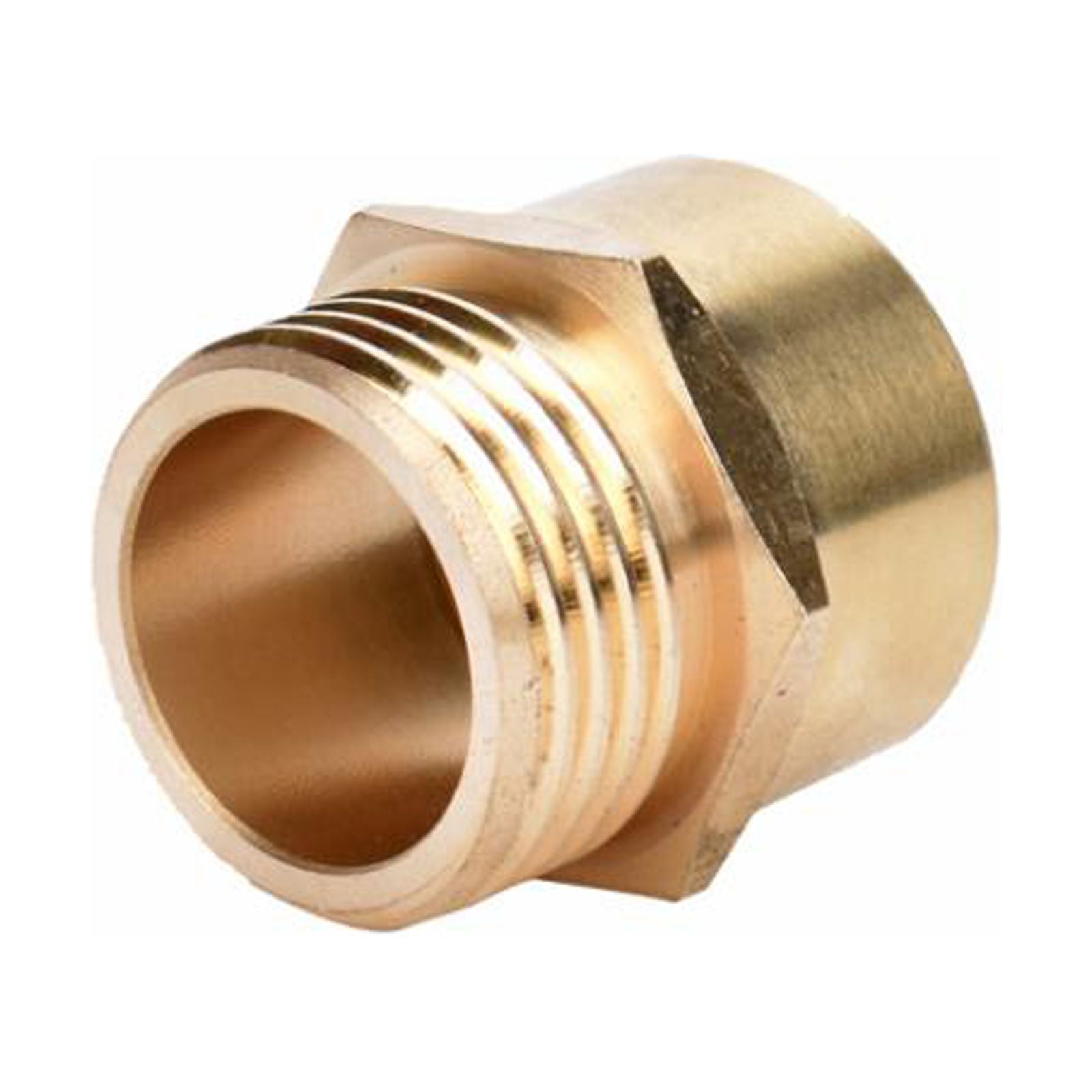 Green Thumb 50025 Threaded Pipe To Hose Connector, Brass, 3/4 In. NH ...