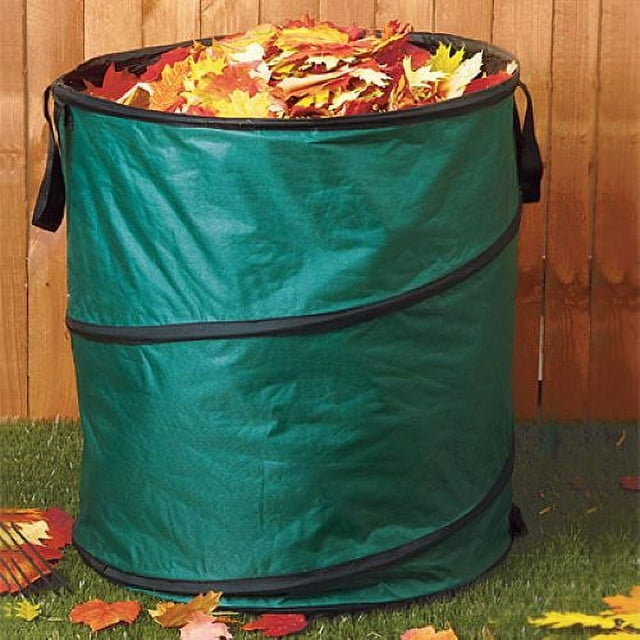 Green Thumb 6072 60-Gallon Pop Up Collapsible Yard Refuse Trash Can ...
