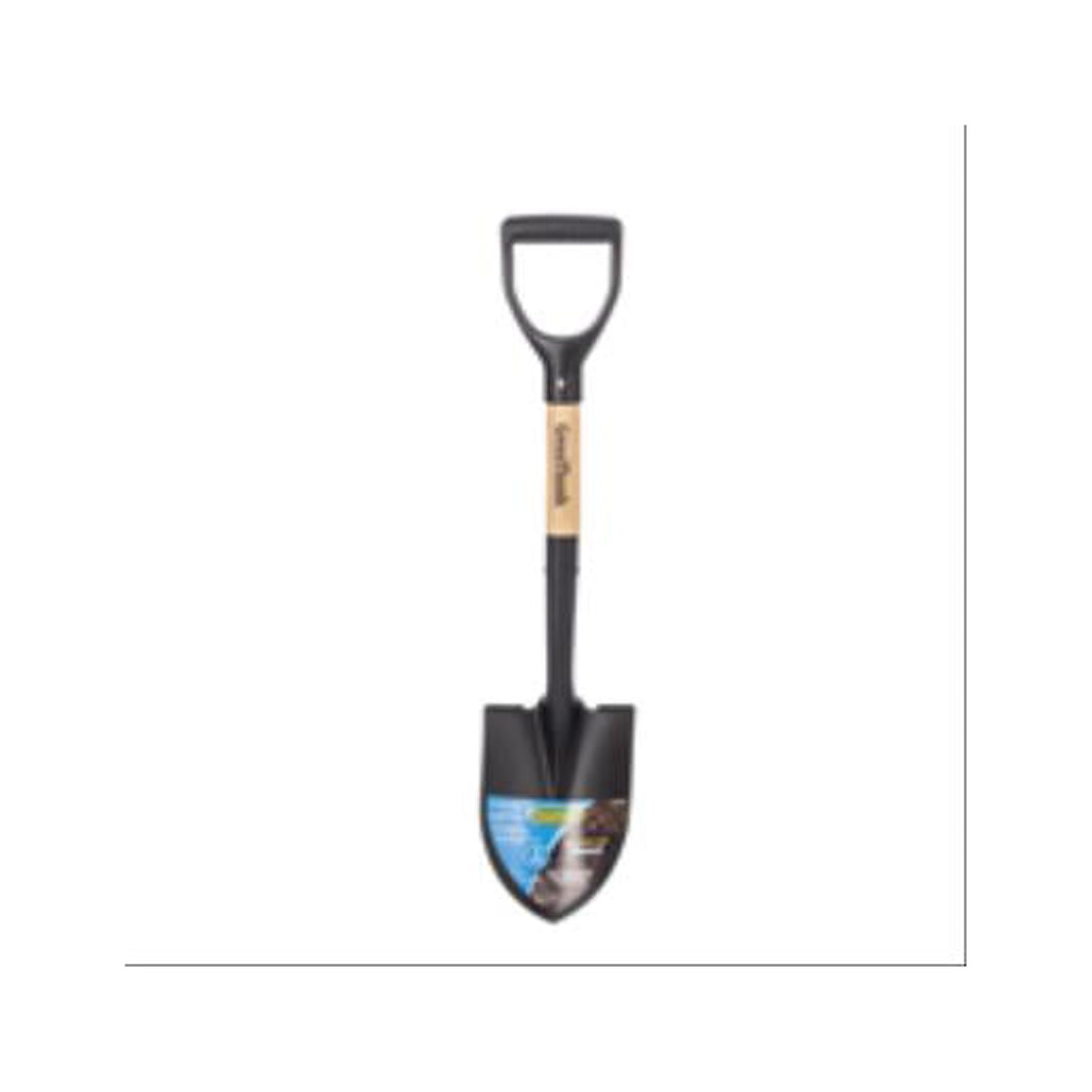 Green Thumb GT-MRP001 Mini Shovel, Round Point, D-Grip Wood Handle ...