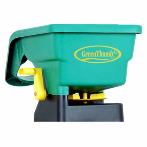Green Thumb Handheld Spreader for Seed, Salt, Ice - Rustproof Plastic ...