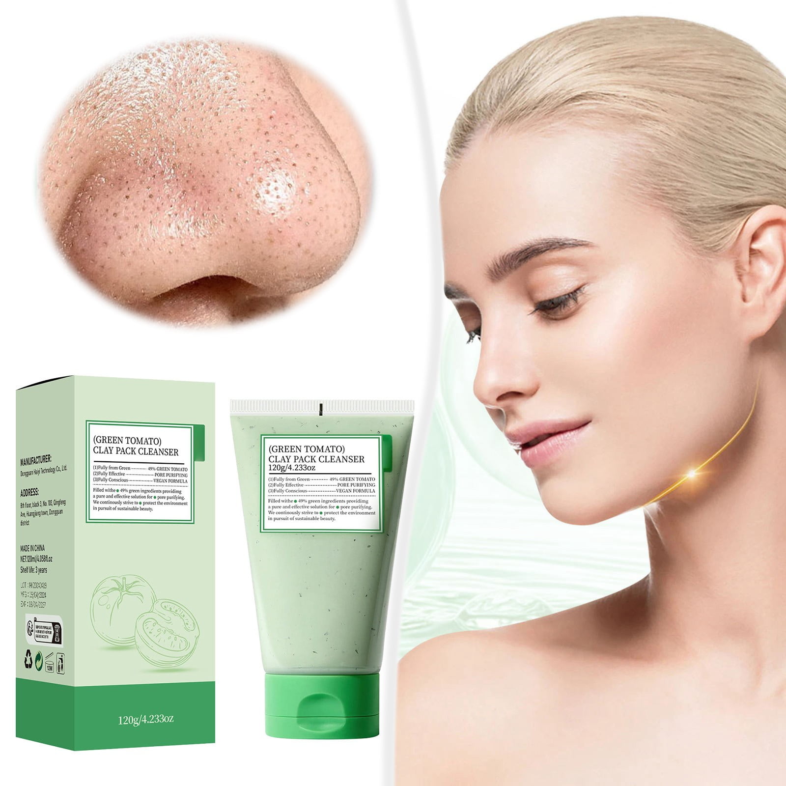 Green Tomato Paste Facial Green Tomato Paste Facial Cleaner Korean ...