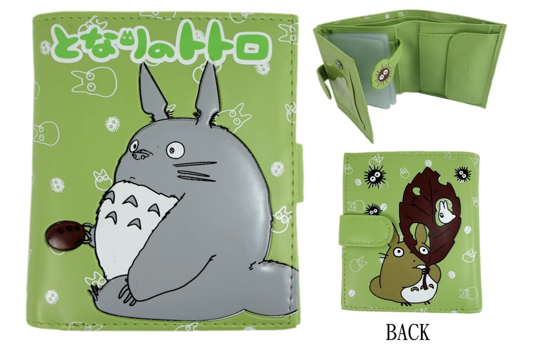 Green Totoro Magnetic Close Wallet - Totoro Trifold Wallet - Walmart.com