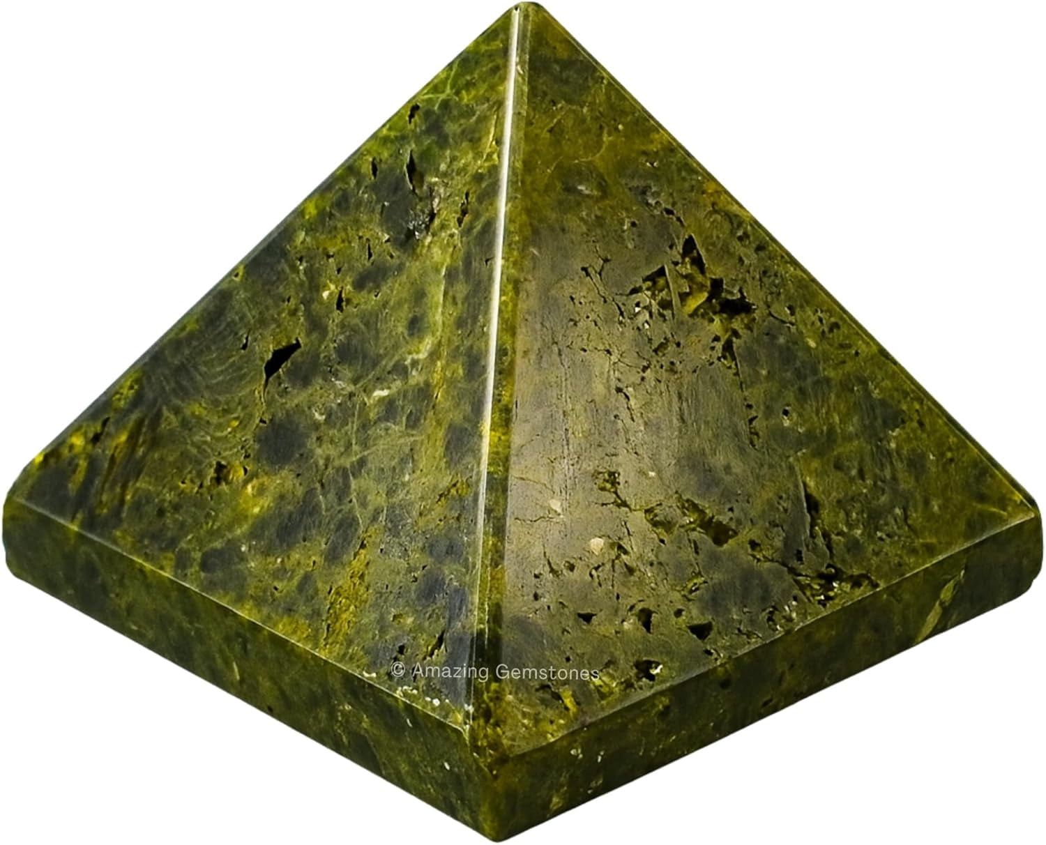 Green Tourmaline in Matrix Pyramid Crystal Healing Stones - 2" Inch ...